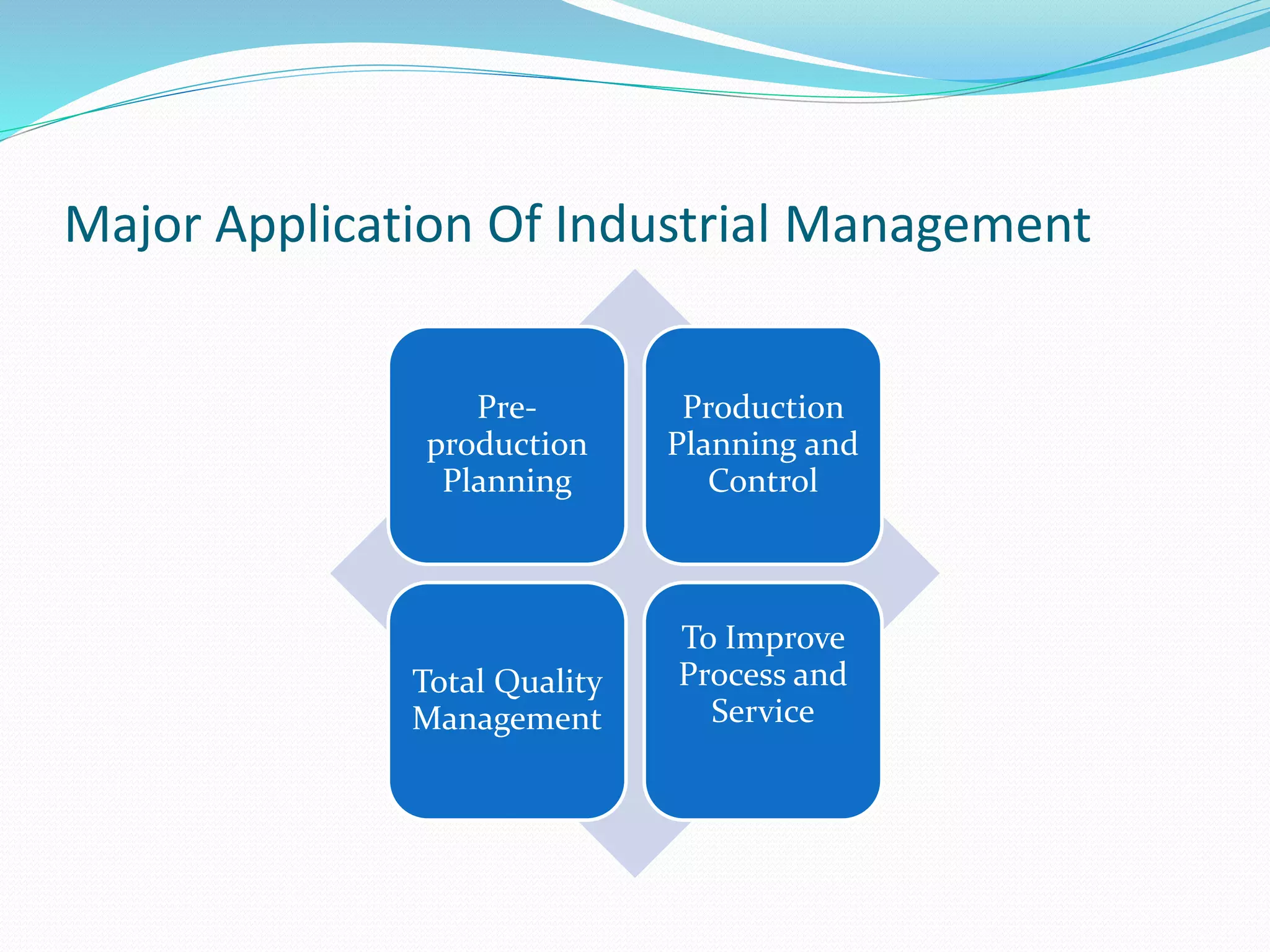 Application of Industrial Management | PPTX