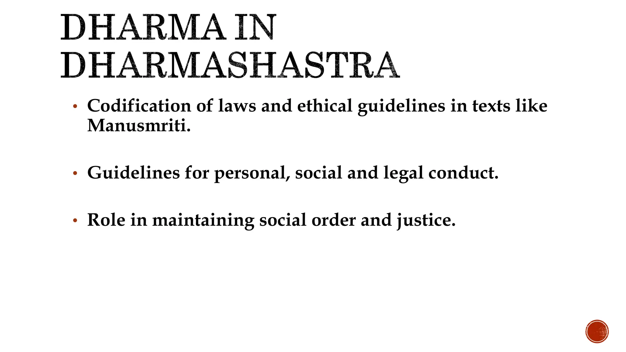 Dharma in Indian Philosophy - An Overview | PPTX