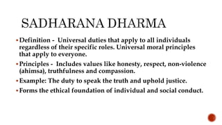 Dharma in Indian Philosophy - An Overview | PPTX