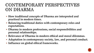 Dharma in Indian Philosophy - An Overview | PPTX