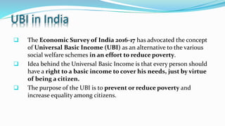 UNIVERSAL BASIC INCOME PPT | PPTX