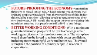 UNIVERSAL BASIC INCOME PPT | PPTX