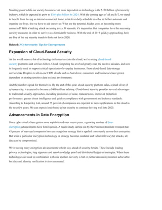 5 Security Trends to Watch in 2020 | PDF