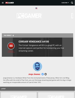 CORSAIR VENGEANCE A4100 GAMING PC REVIEW | PDF