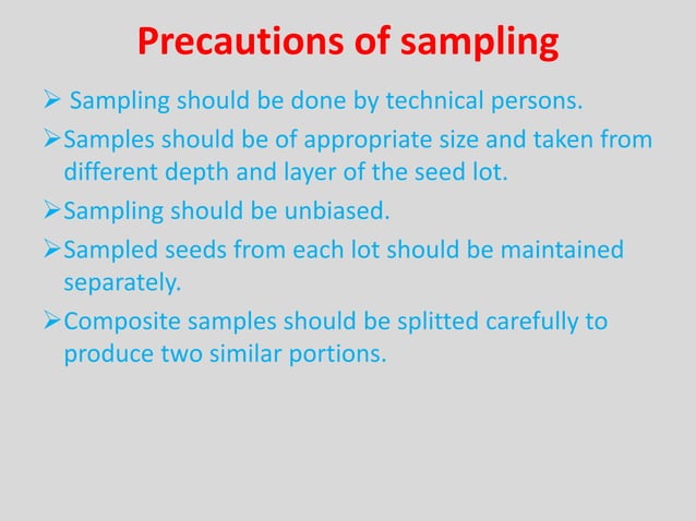 Seed Sampling | PPT | Gardening | Home & Garden