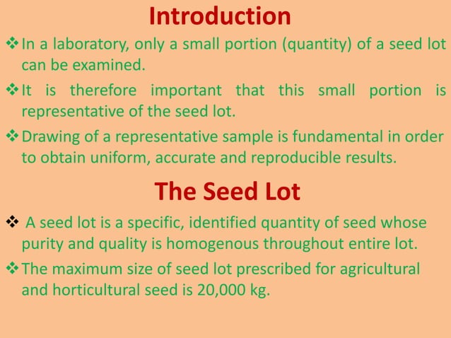 Seed Sampling | PPT | Gardening | Home & Garden