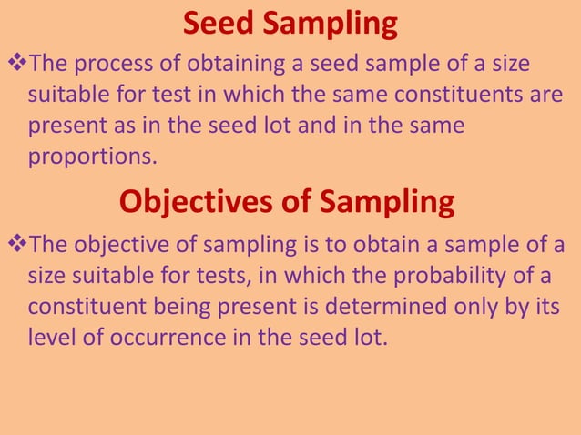 Seed Sampling | PPT | Gardening | Home & Garden