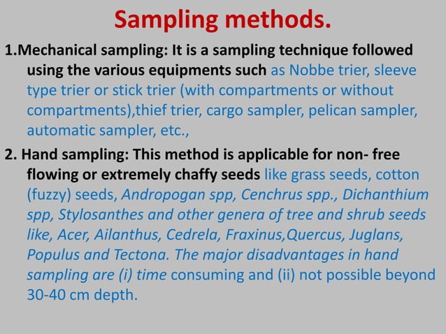 Seed Sampling | PPT