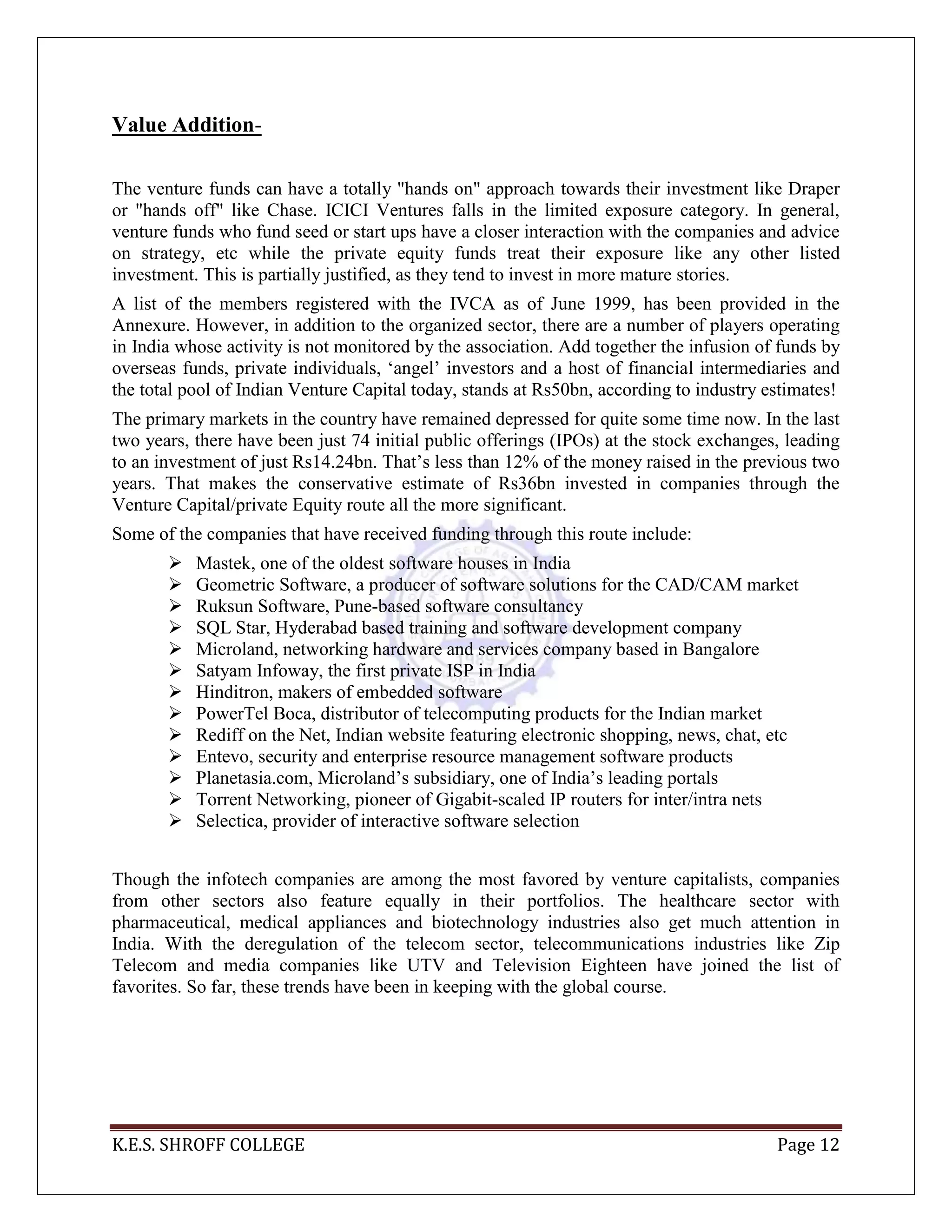 Dharmik venture capital | DOCX