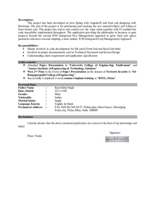 Dharmpal java resume | DOCX