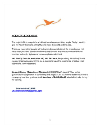 Dharm project big bazaar | DOCX