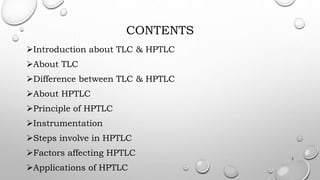 High performance thin layer chromatography(HPTLC) | PPTX