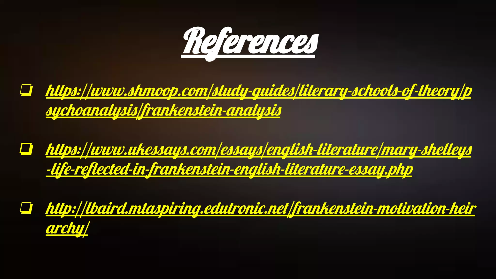 Psychological Approach in Frankenstein | PDF