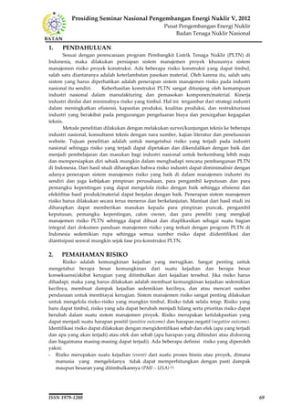 Dharu dewi manajemen_risiko penerapan sistem manajemen risiko pada pltn | PDF