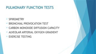 Dharu Pulmonary function test khdisooslnduriekdu | PPTX