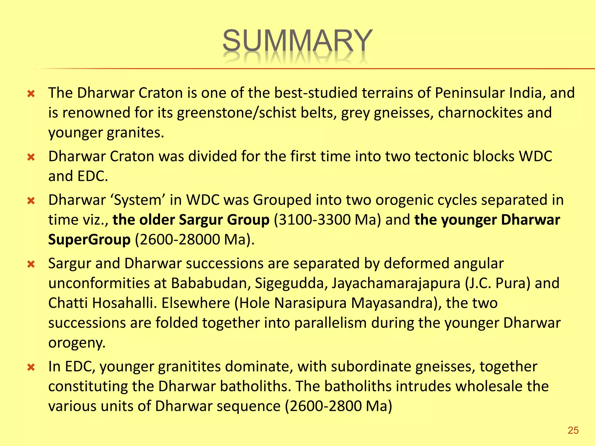 Dharwar Craton | PPTX