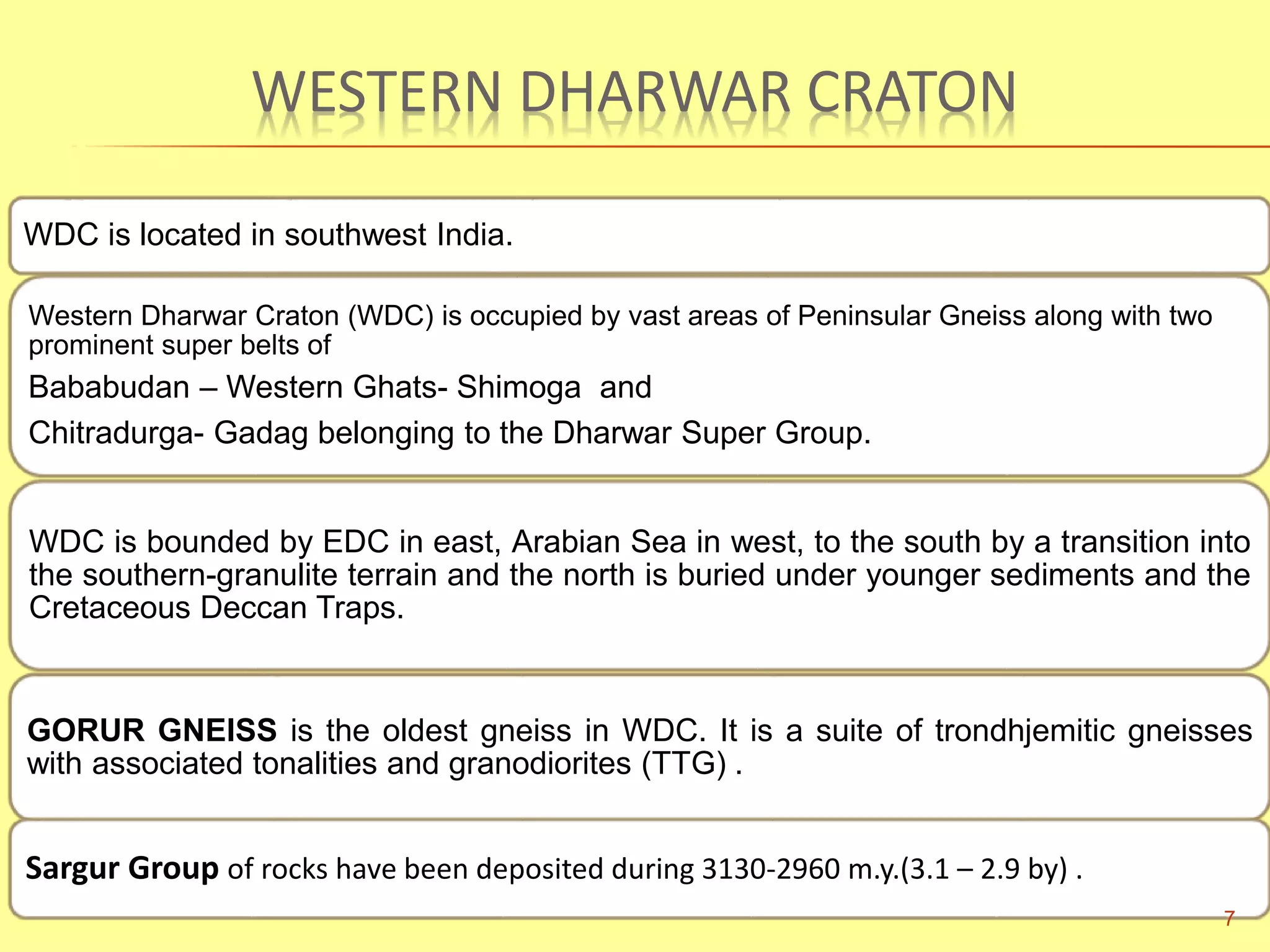 Dharwar Craton | PPTX