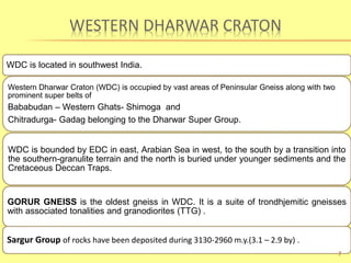 Dharwar Craton | PPTX | Geology | Science