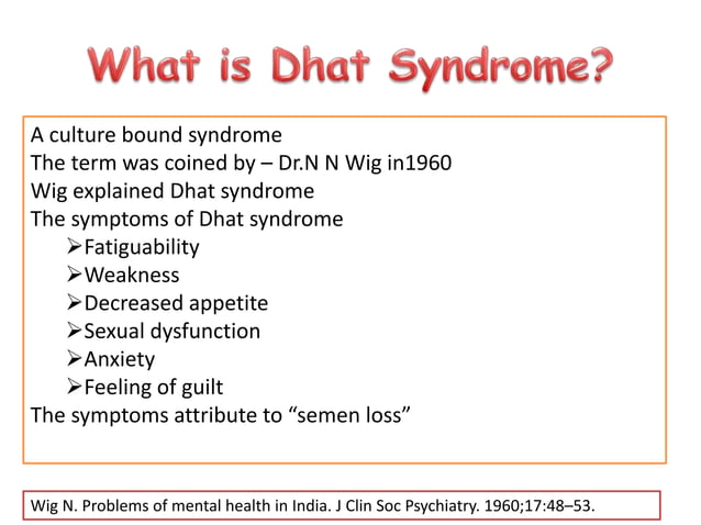 Dhat syndrome | PPTX