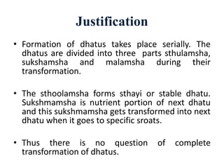 Dhatu poshana nyaya | PPTX