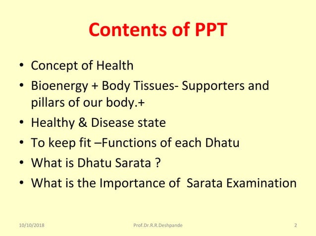 Dhatu sarata ppt | PDF