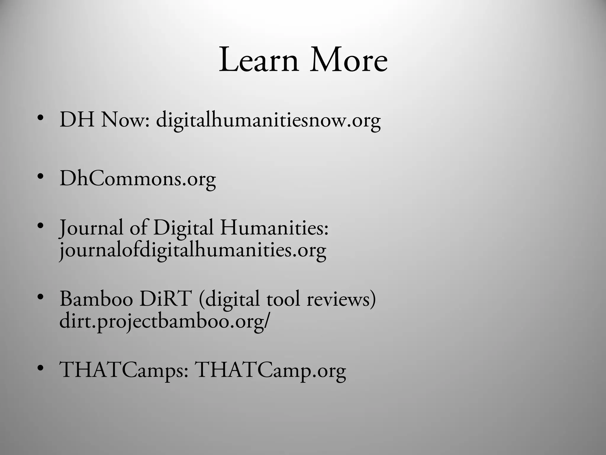 Introduction to Digital Humanities | PPT