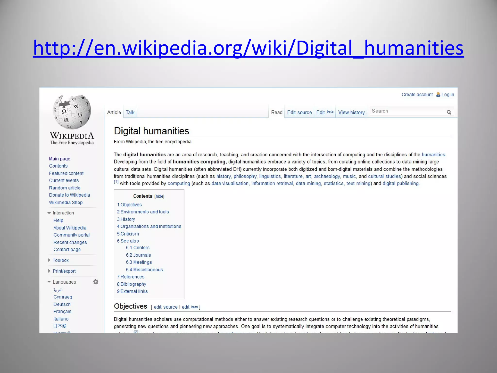 Introduction to Digital Humanities