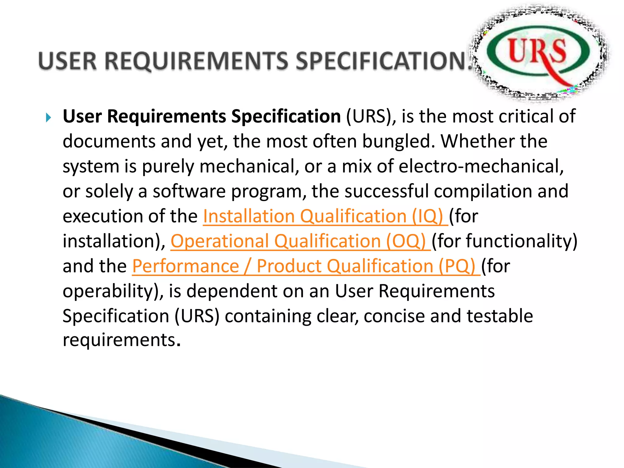 CONCEPT OF URS, DQ, IQ, OQ, PQ | PPTX