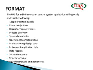 Concept of URS,DQ,IQ,OQ,PQ | PPTX