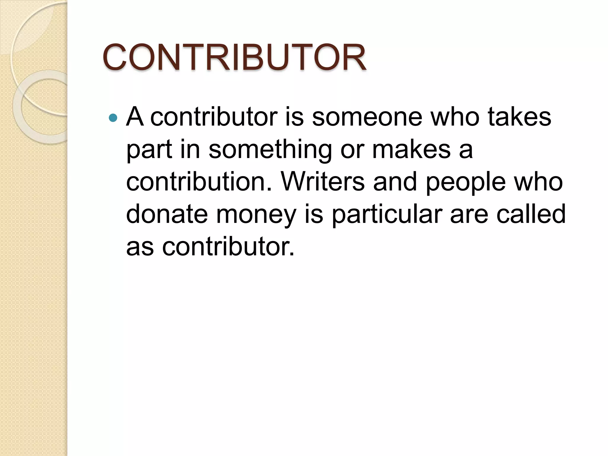Contributor Personality Development By Dhaval Vala | PPTX