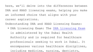 DHA vs. HAAD Choosing the Right Licensing Exam for Your Healthcare ...