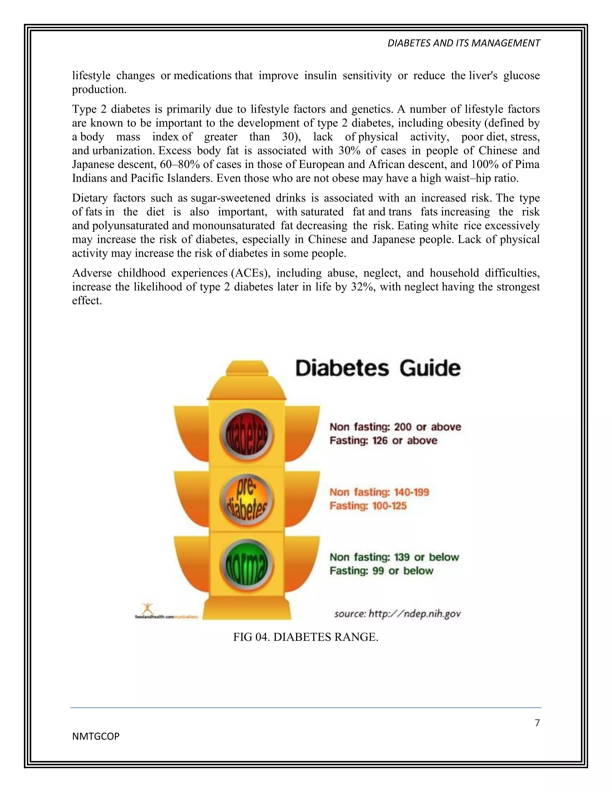 DIABETES AND ITS MANAGEMENT | PDF