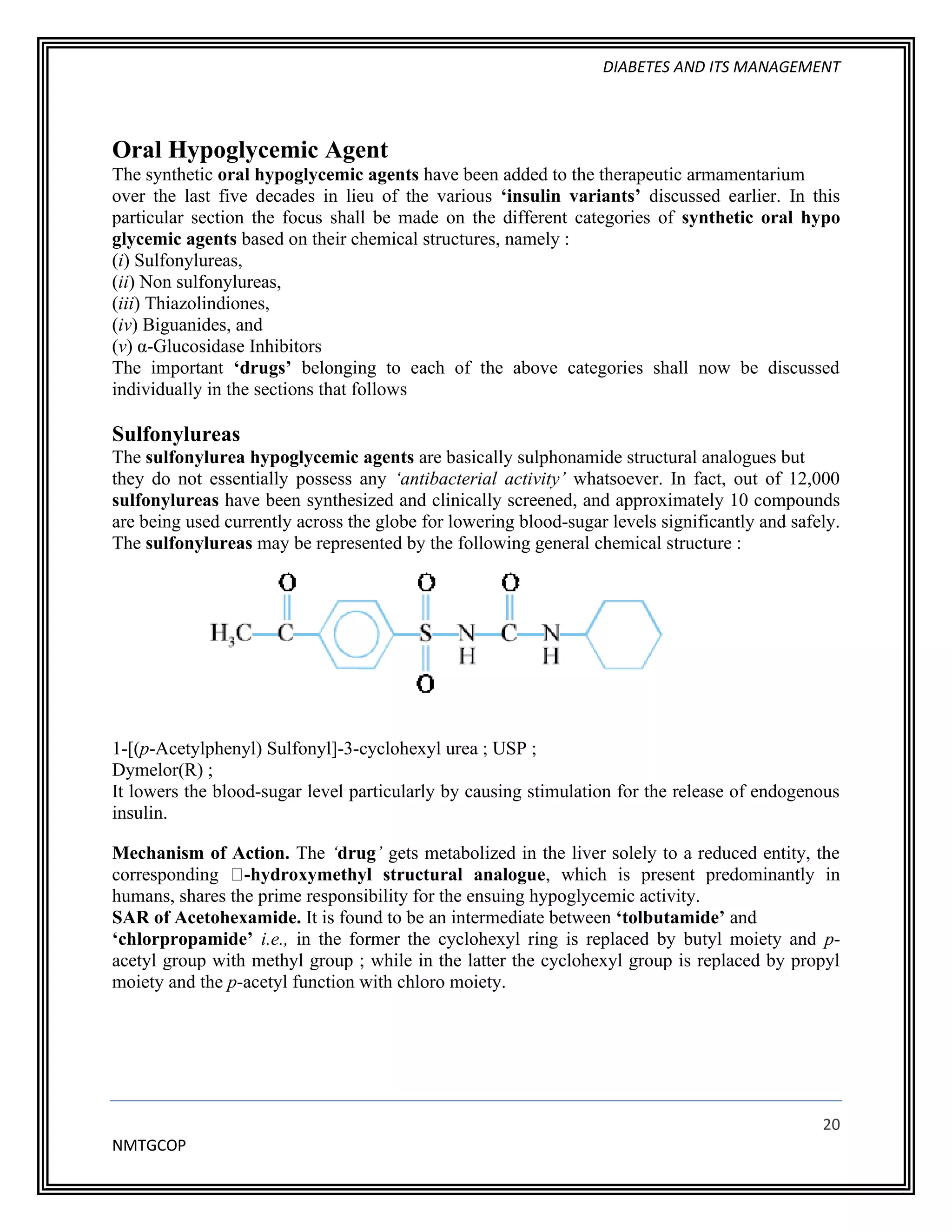 DIABETES AND ITS MANAGEMENT | PDF
