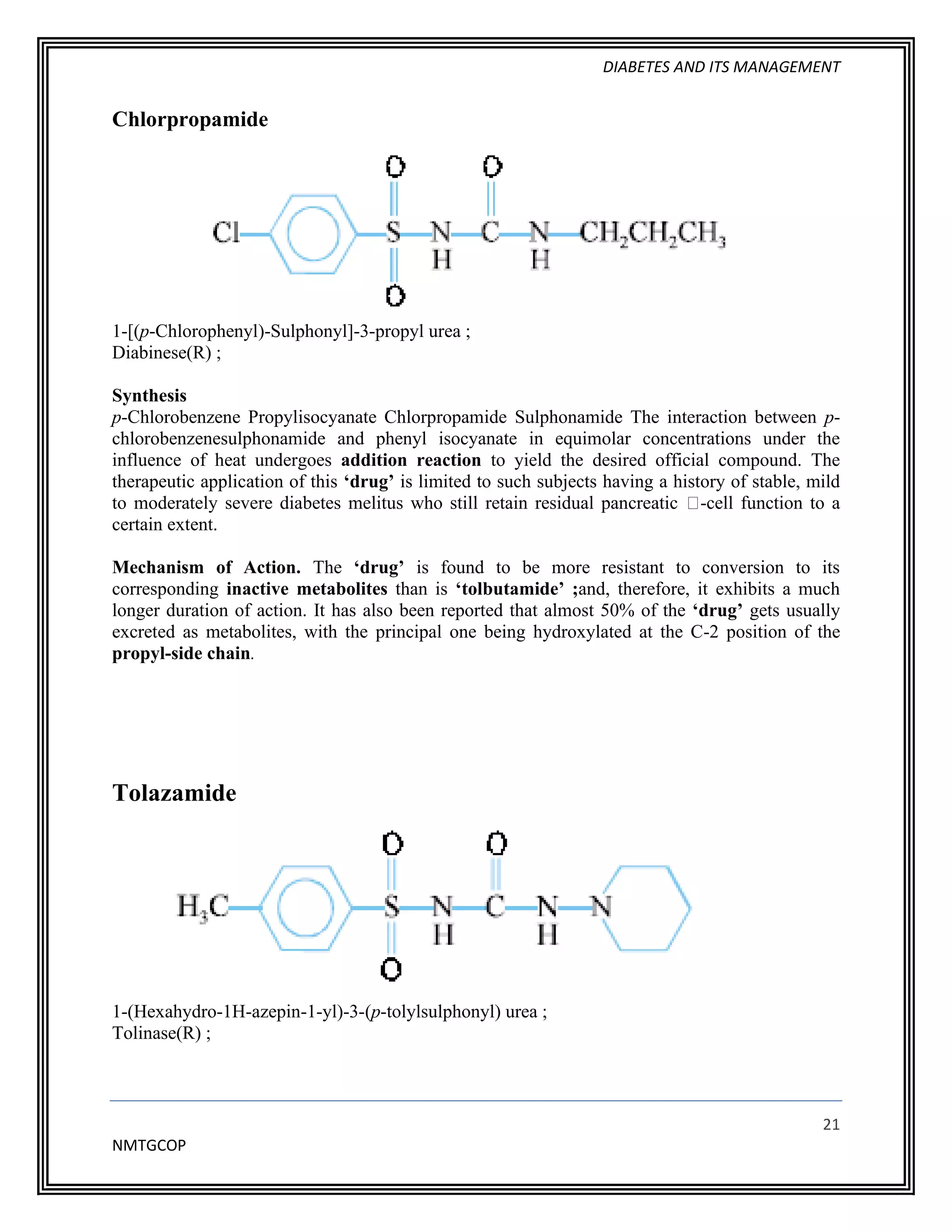 DIABETES AND ITS MANAGEMENT | PDF