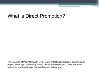What Is Direct Promotion? | PPTX