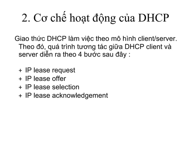 Dhcp | PPT