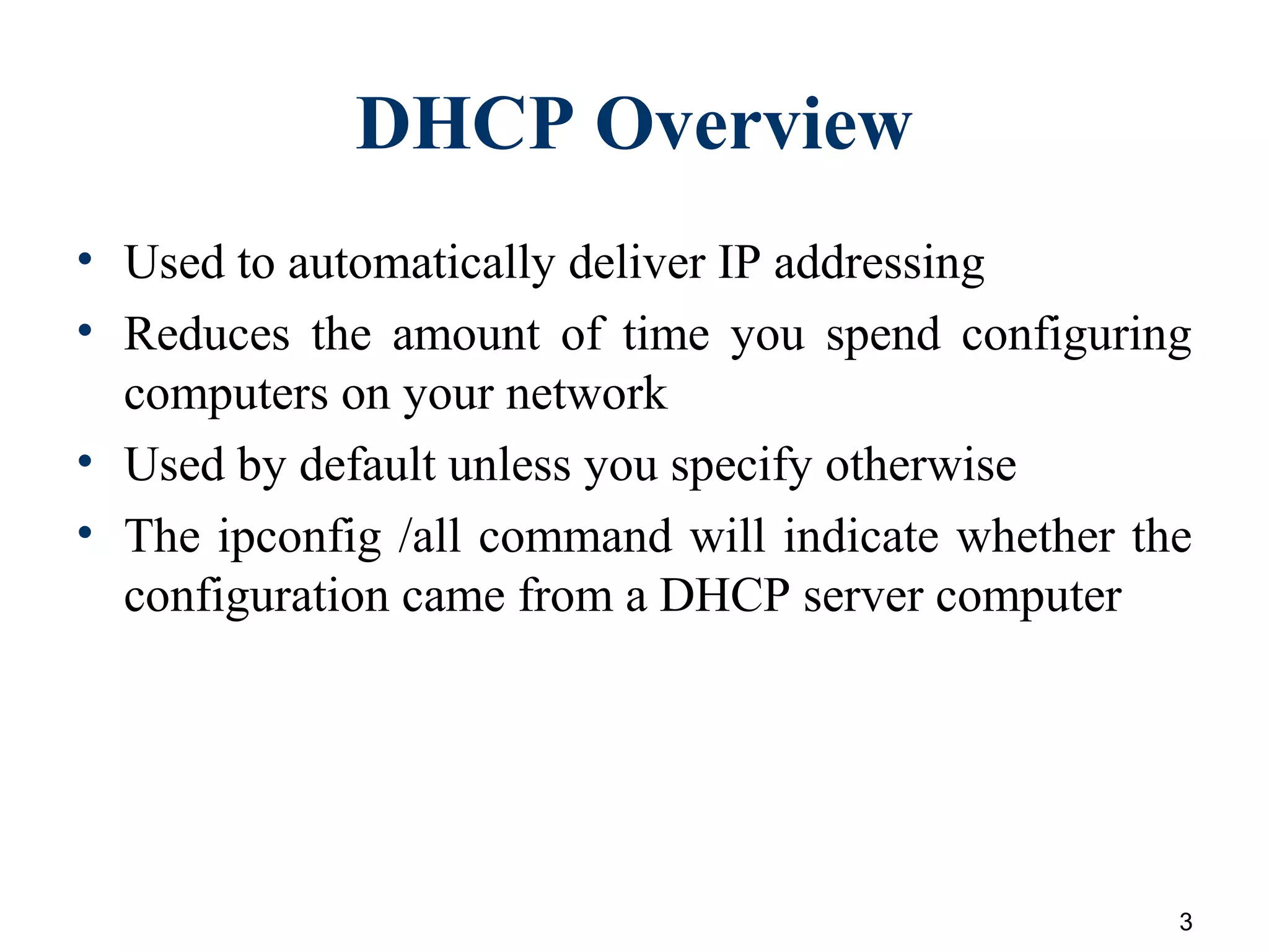 DHCP | PPT