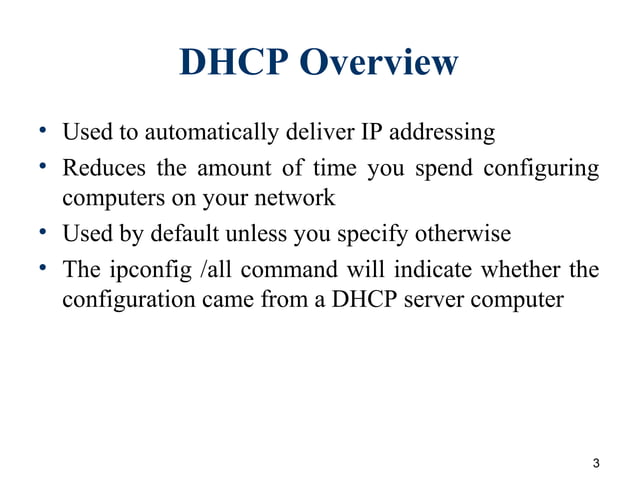 DHCP | PPT