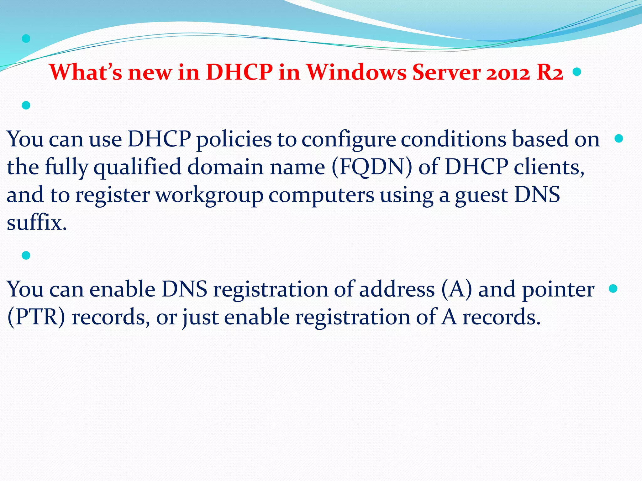Dhcp windows server 2012 | PPTX | Web Hosting | Internet
