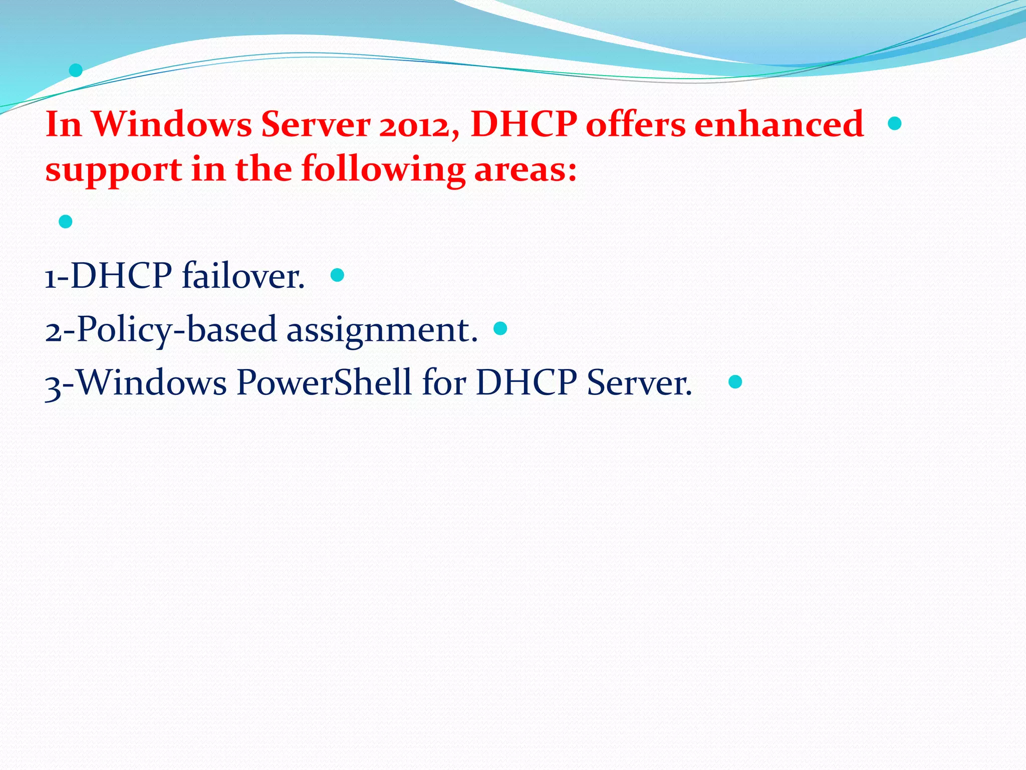 Dhcp windows server 2012 | PPTX | Web Hosting | Internet