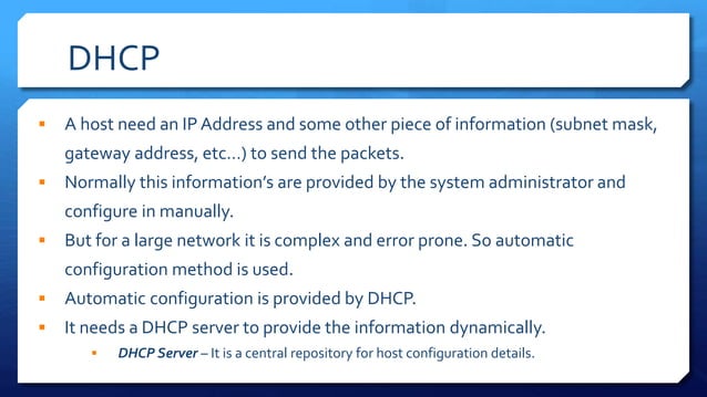 DHCP | PPSX