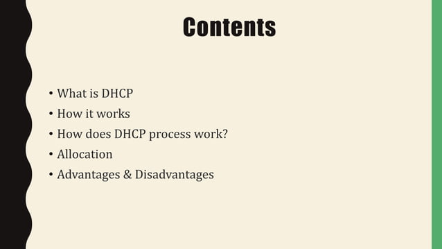 Dhcp Dynamic Host Configuration Protocol Pptx