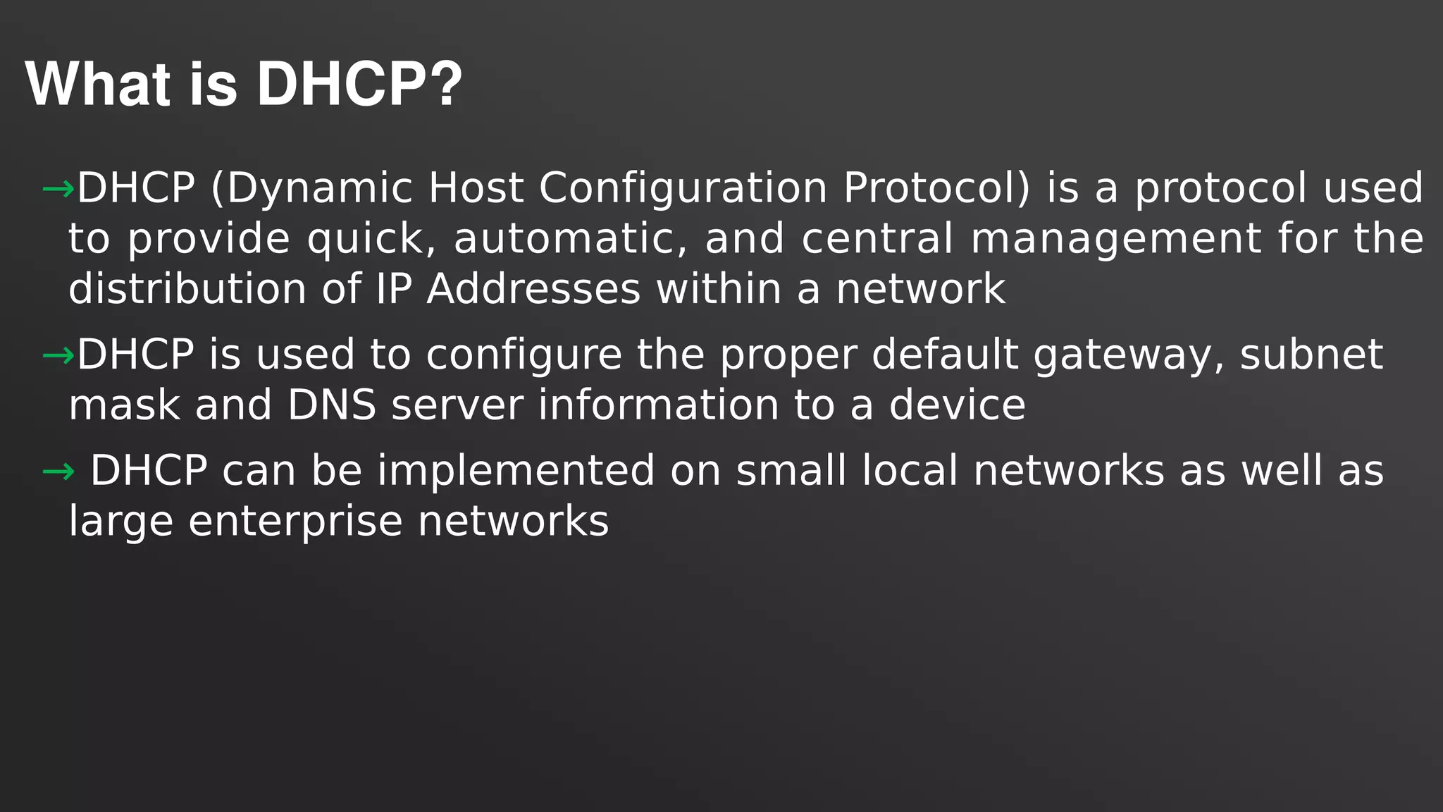 Dynamic Host Configuration Protocoldhcp Ppt 0046