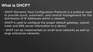 Dynamic Host Configuration Protocol(DHCP) | PPT