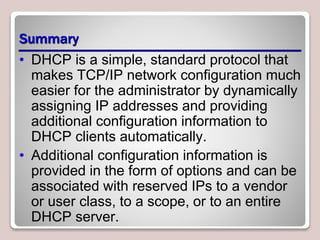 DHCP PROTOCOL | PPT