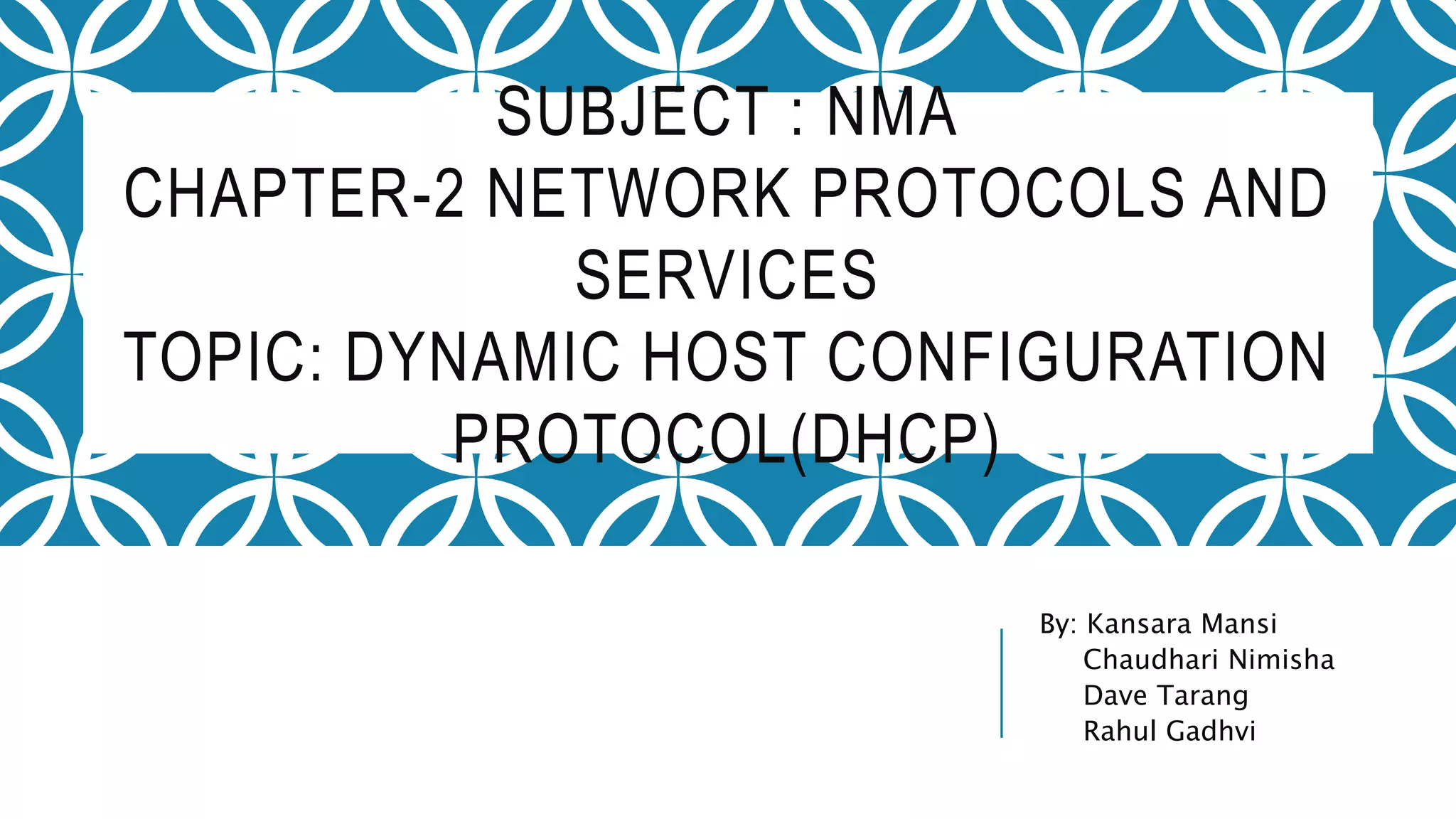 Dhcp Basics Pptx Computer Networking Computing