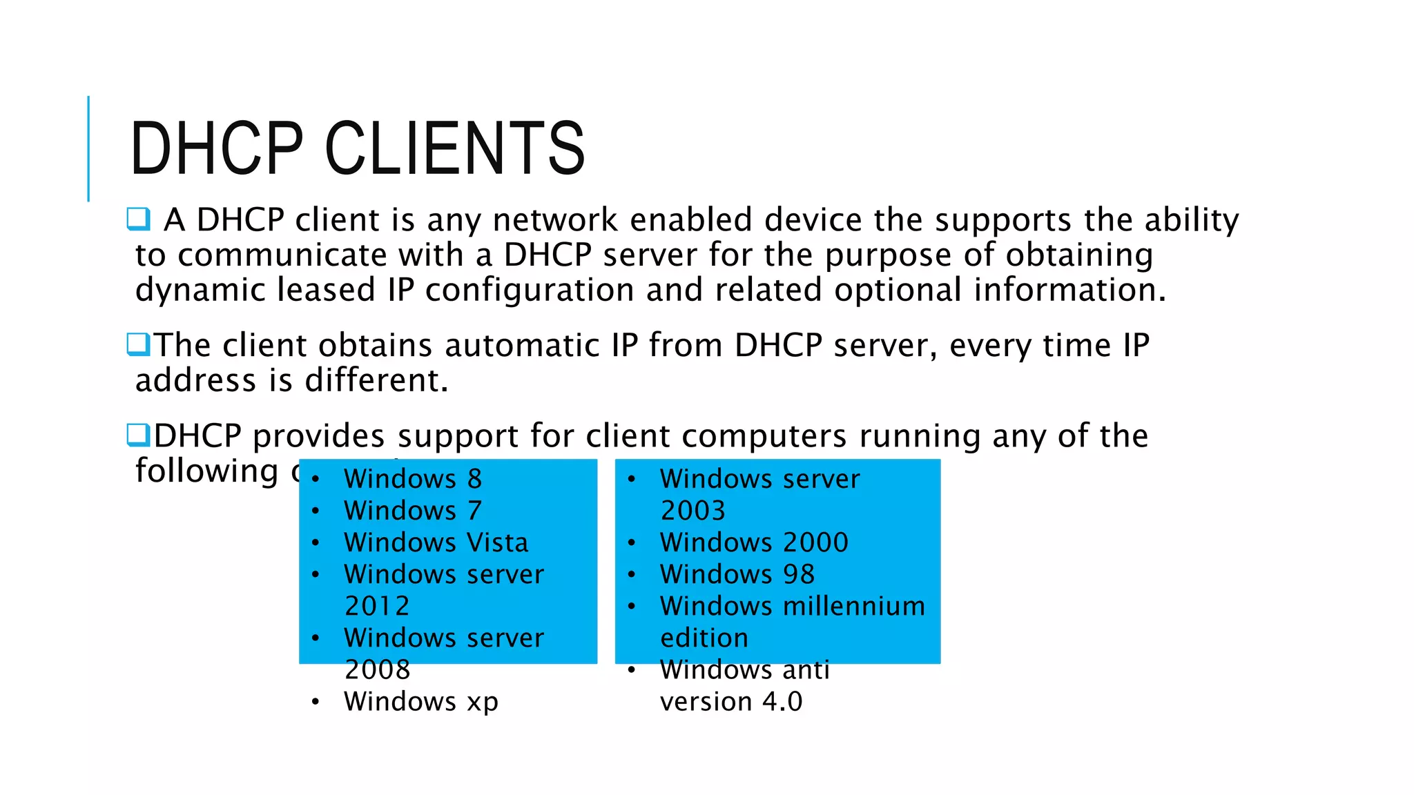 Dhcp Basics Pptx Computer Networking Computing
