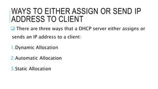 DHCP basics | PPTX
