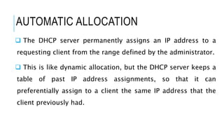 DHCP basics | PPTX