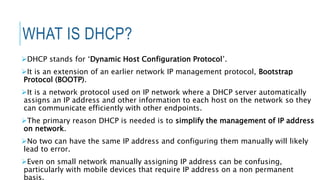 DHCP basics | PPTX